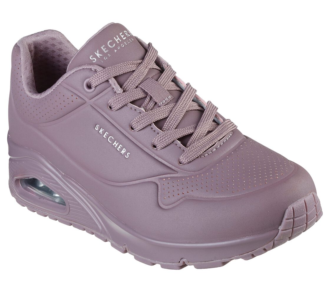 Skechers 73690 Uno Stand on Air Dark Mauve Trainers – Chequers Shoes